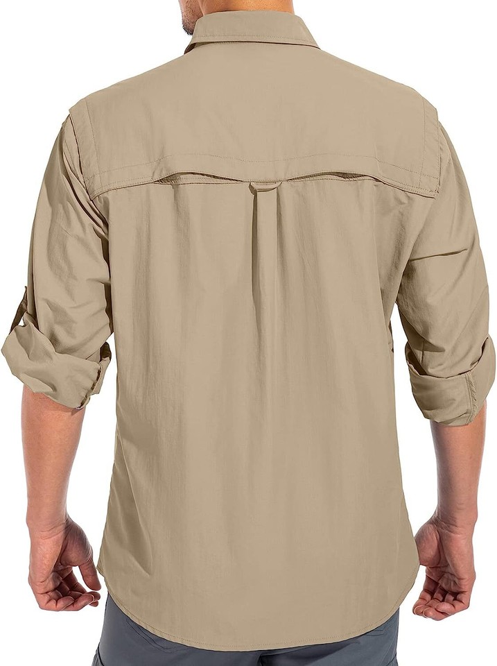Men's Long Sleeve Safari Shirts | UPF 50+ UV Protection | Quick Dry for ...