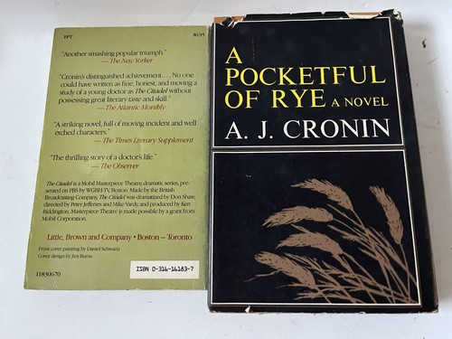 A J Cronin 2 Book Lot A Pocketful Of Rye The Citadel Fiction Literature ...