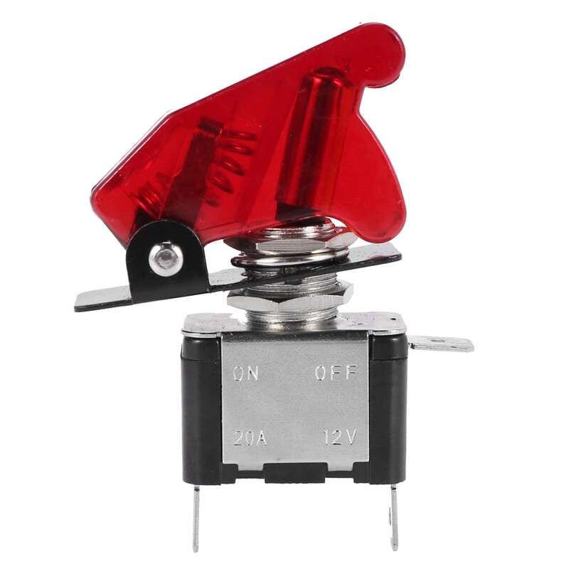 12V 20A Car Truck Cover LED Light SPST Toggle Rocker Switch Control On ...