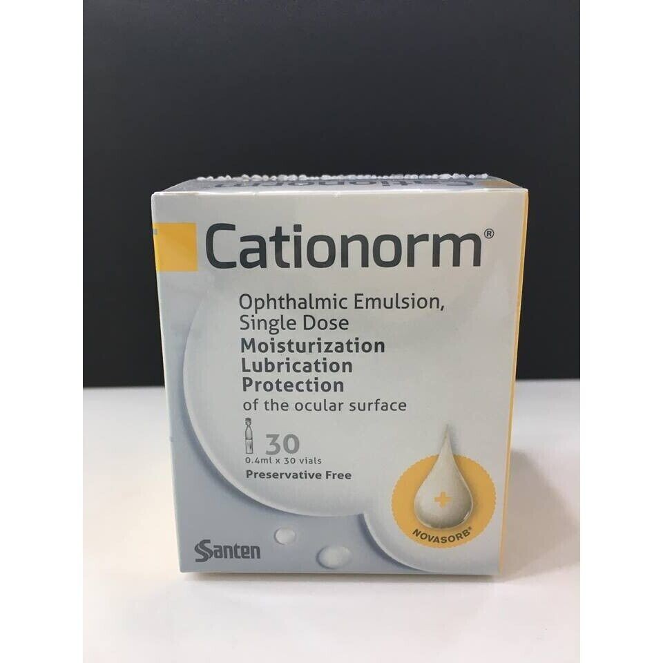 Cationorm Ophthalmic Emulsion 30's X 0.4ml Vial Eye Drops X 2 BOXES | eBay