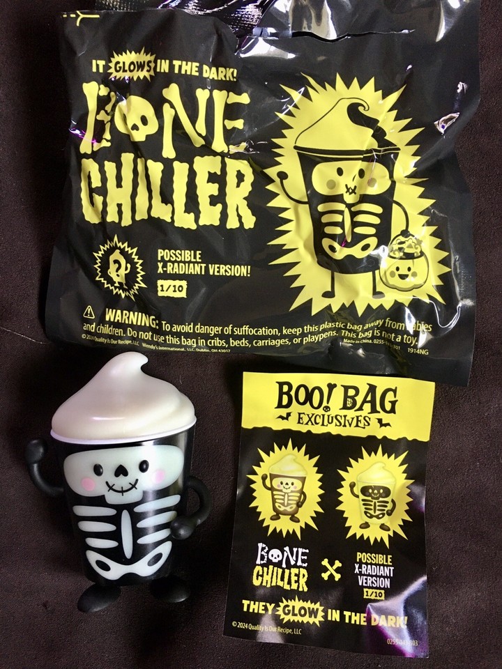 Wendy’s Halloween Frosty Frights Kids Meal Toys w/ Bone Chiller Boo Bag ...