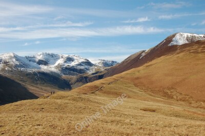 Photo 6x4 On the way up Grisedale Pike Braithwaite/NY2323 Easy ridge ...