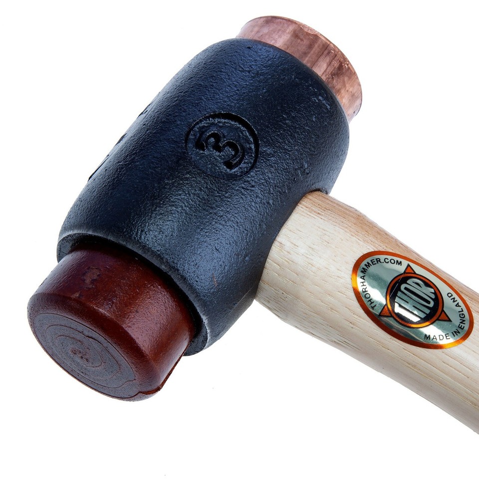 Thor Copper & Hide Hammer Size 3 (44mm) 1600G Wood Handle 03-214 | eBay UK