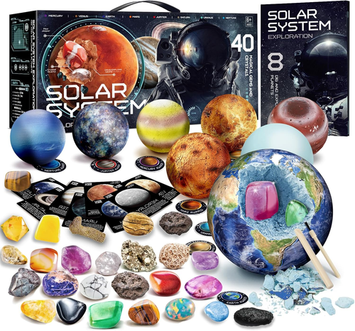 Gemstone Dig Kit - Dig It up 40 Real Gems & Crystals with Mining Kit ...