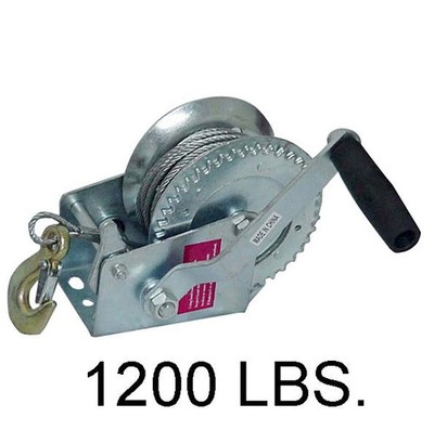 1200 LB Hand Crank Steel Wire Winch | eBay