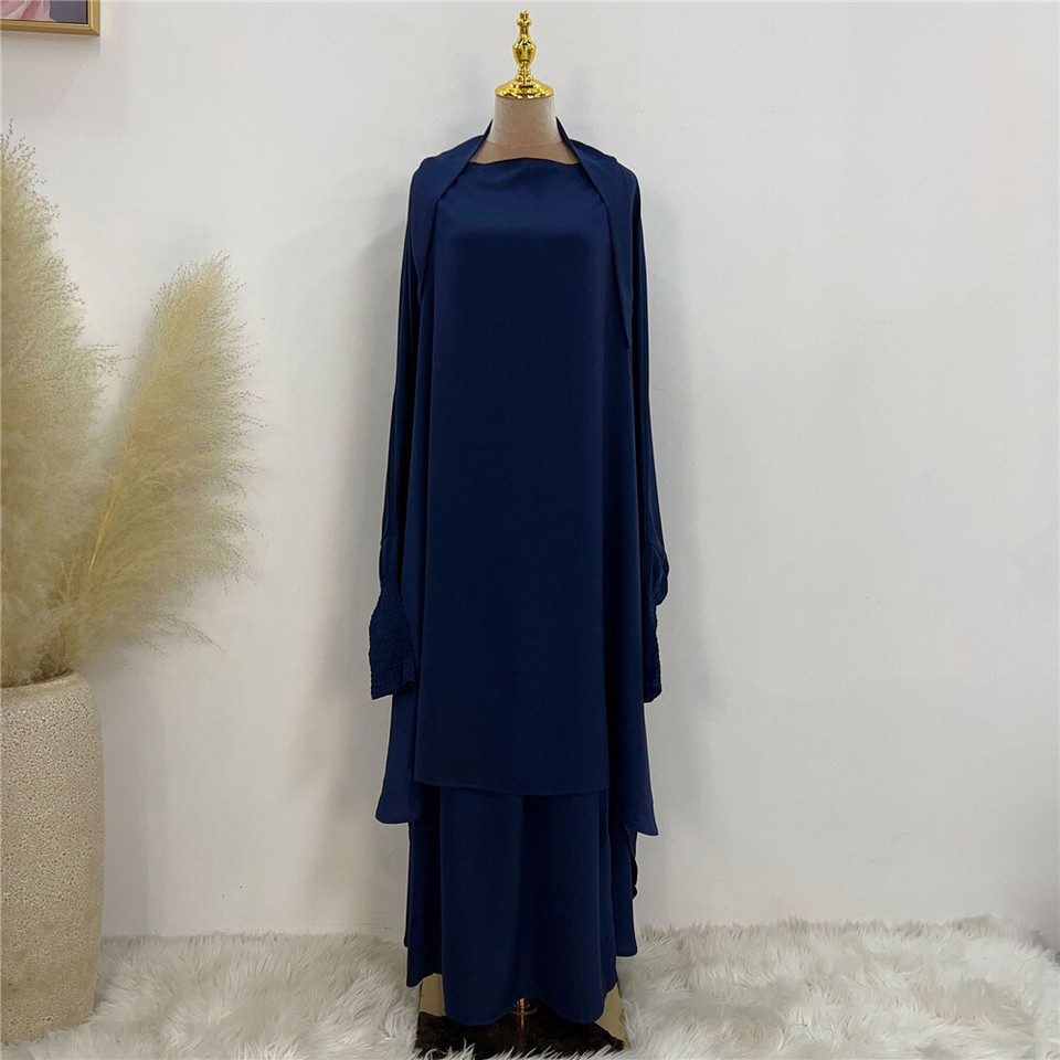 Khimar Hijab Overhead Burqa Caftan Abaya Muslim Women Prayer Set ...