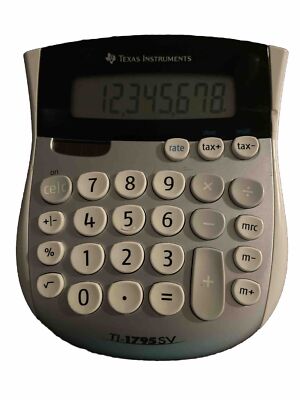 Texas Instruments TI-1795 SV Simple Desktop Calculator Tested. Works ...