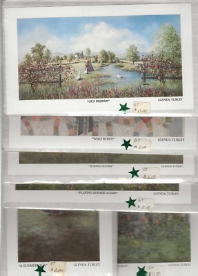 6 Glynda Turley Unframed Prints 8" X 4.5" Summer Day / Wild Roses +More ...