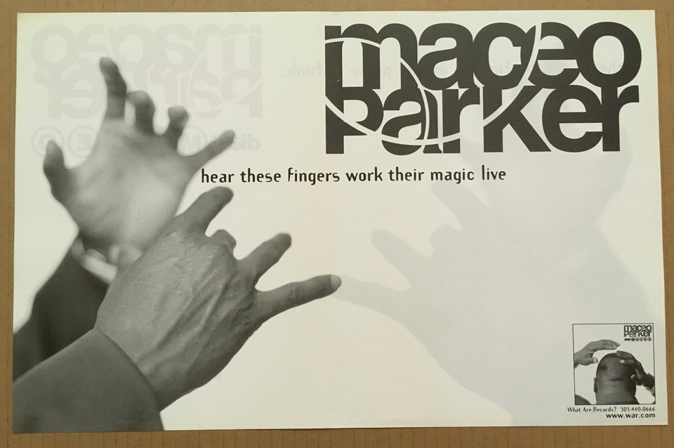 MACEO PARKER Rare ALT ART 2000 PROMO DOUBLE SIDED POSTER of Dial CD ...