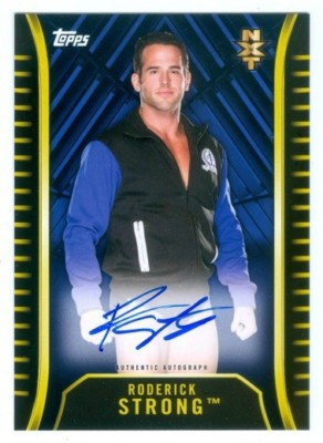 RODERICK STRONG "BLUE AUTOGRAPH CARD /50" TOPPS NXT WRESTLING 2018 | eBay