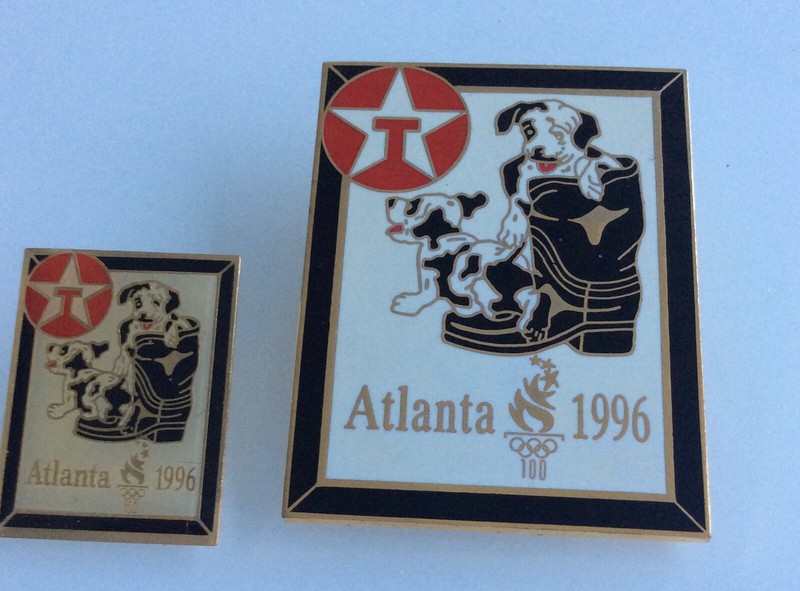 Atlanta Olympic Games 1996 Media Pin: Very Large Enamel Texaco ...