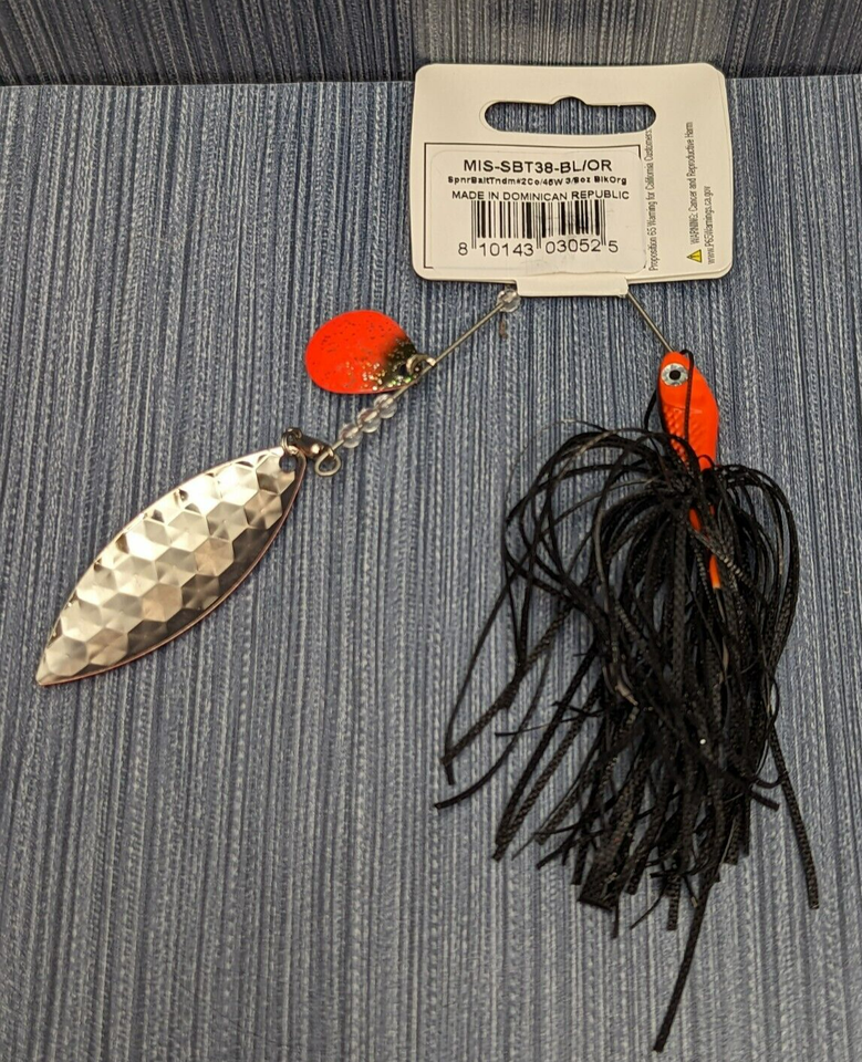 2 x Mission Tackle SBT38 Black/Orange Bluegill 3/8 oz Fishing ...