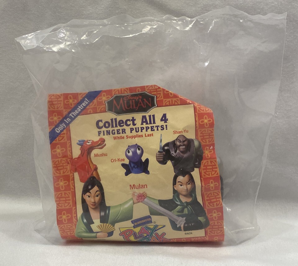 Vintage 1998 Disney's Mulan Shan-Yu Blockbuster Play Pak Finger Puppet ...