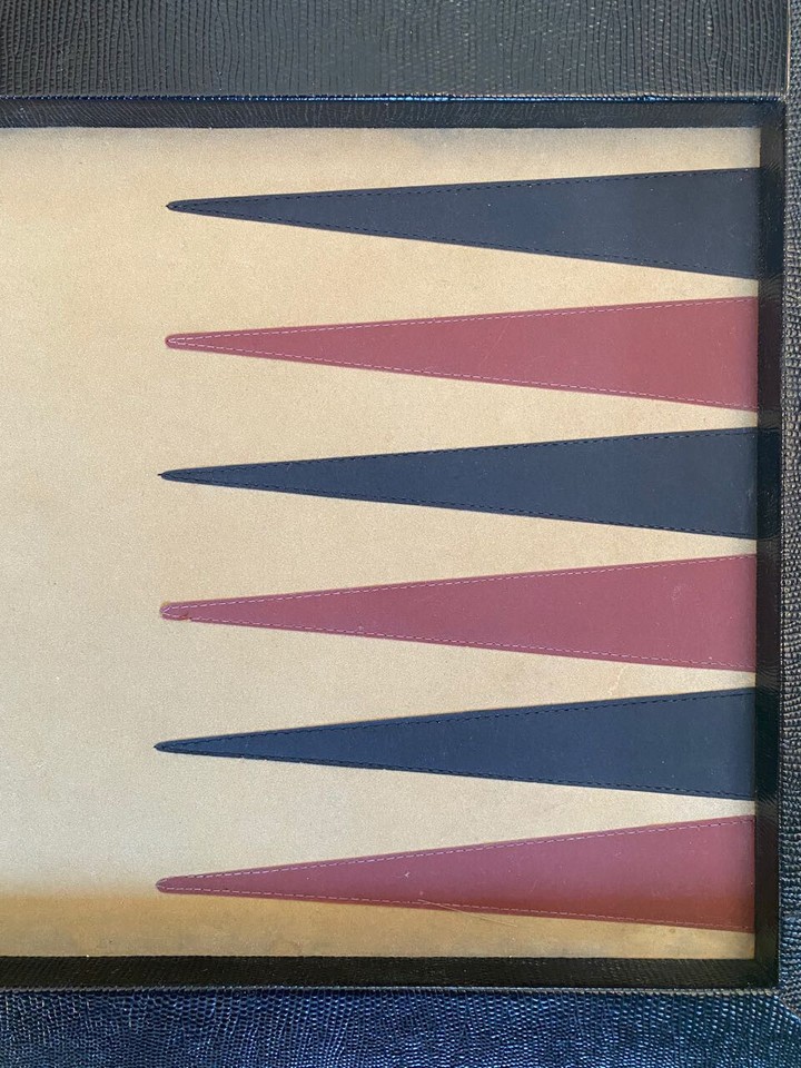 Vintage Large Backgammon Game Board Table. Wood Sewn Felt | eBay