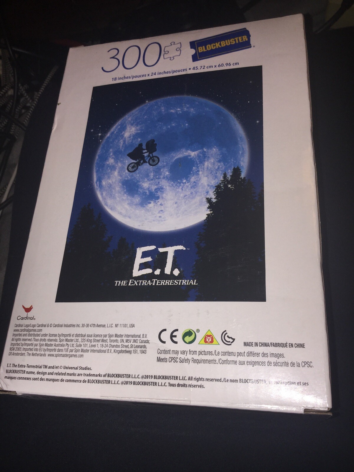 E.T. The Extra-Terrestrial 300 Piece Puzzle Blockbuster Video Case 80s ...