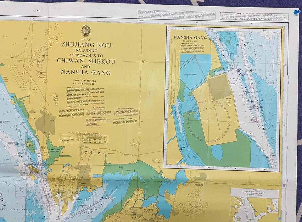 Admiralty 343 Zhujiang Kou Including Approaches-Chiwan Shekou & Nansha ...