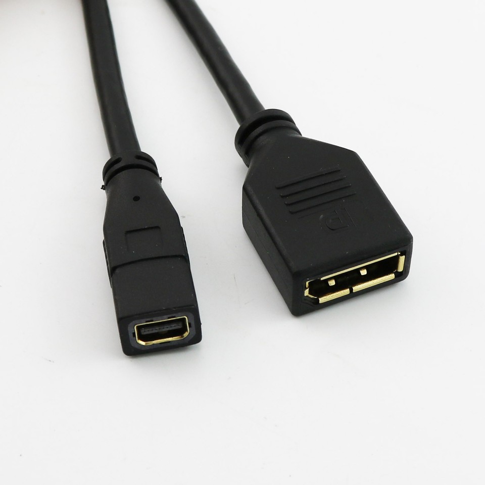Displayport DP Female to Mini Display Port Female Cable for Apple MC PC ...