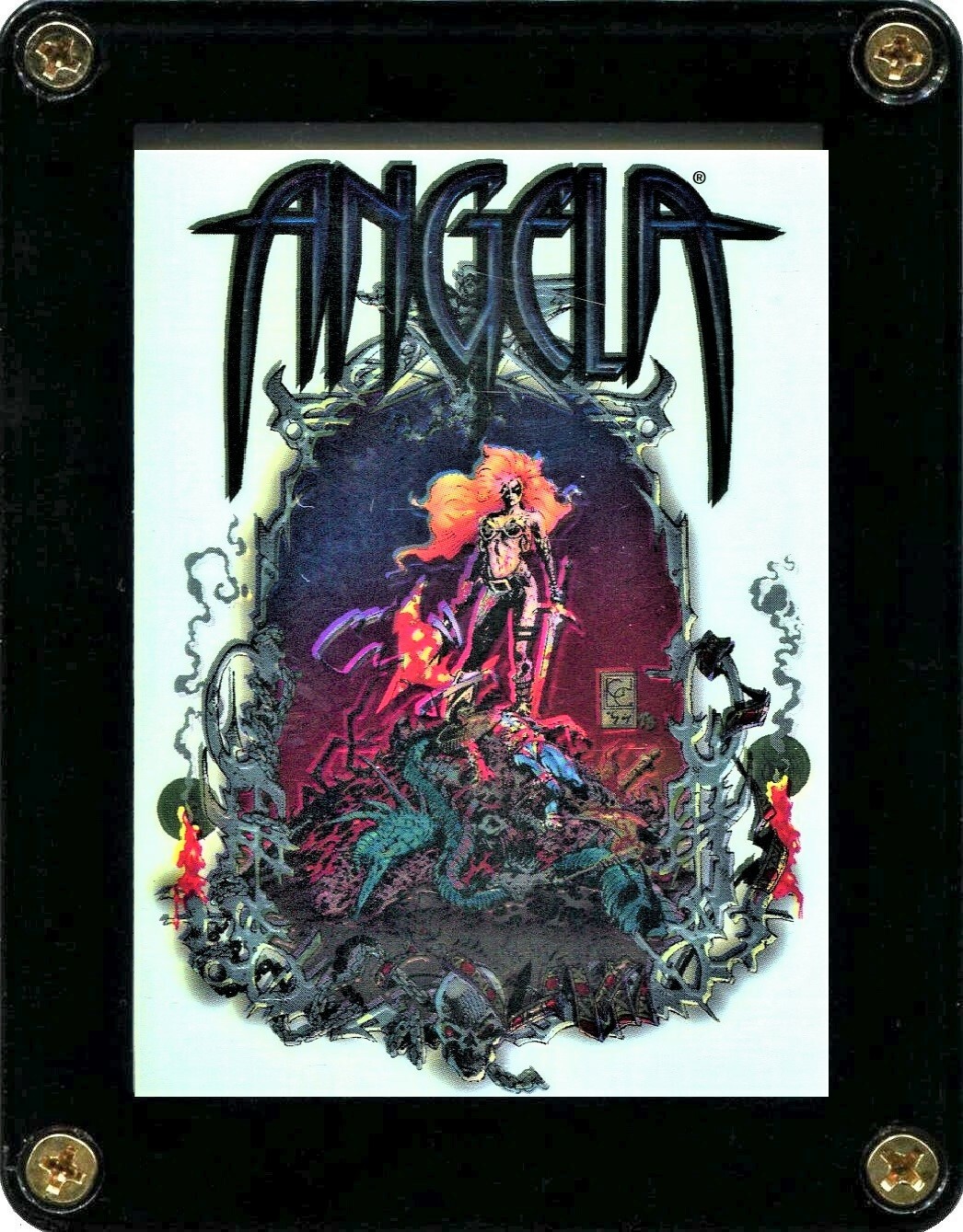 SPAWN CHROMIUM 1996 TRADING ANGELA CARD #57 SIGNED BY ARTIST GREG ...