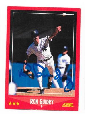 RON GUIDRY 1988 SCORE AUTOGRAPHED SIGNED # 310 NEW YORK YANKEES | eBay