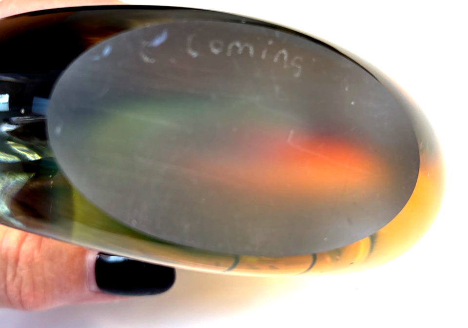 Vtg Chris Comins UK Signed Multi-Color Sommerso Studio Glass Perfume ...