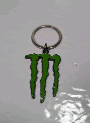 Monster Energy Drink Keychain Key Ring Green Logo Metal Enamel Swag ...
