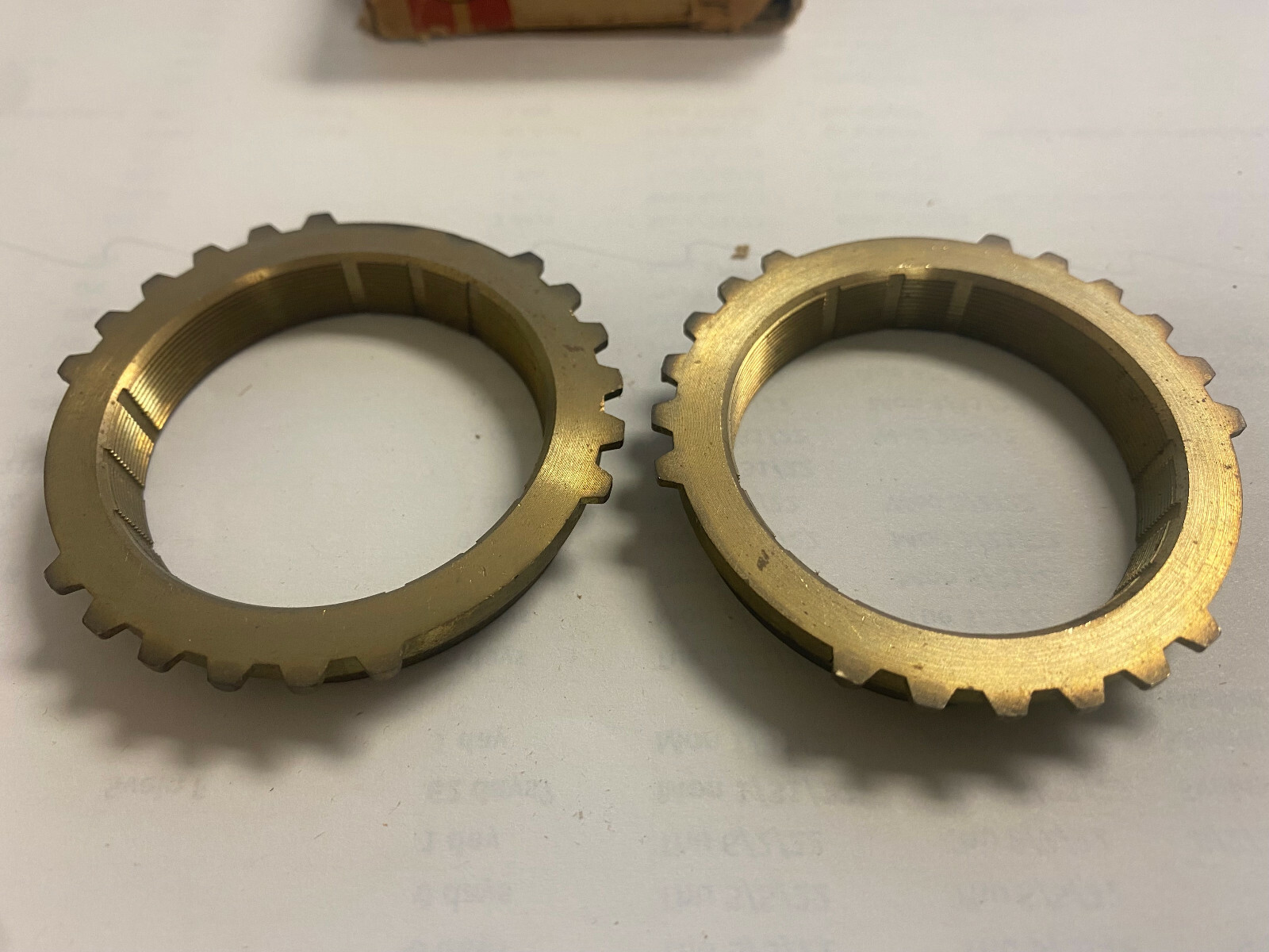 Pair NORS Ford Type 2 Gearbox Synchro Baulk Ring 3rd/4th Gear Escort ...