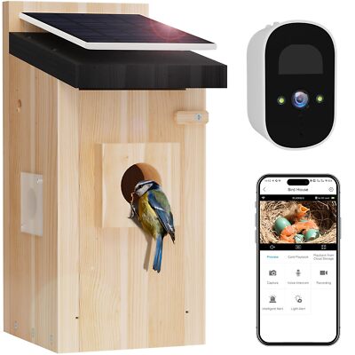 Smart Bird House With Camera, 2K Birdhouse Camera For Outdoors,with ...