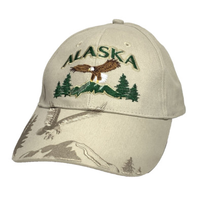 Men Alaska Baseball Dad Cap Hat By Artic Circle Enterprises Bald Eagle ...