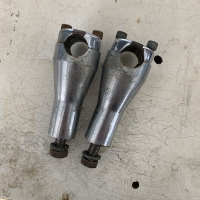 panhead style vintage chopper 1” inch handlebar risers shovelhead ...