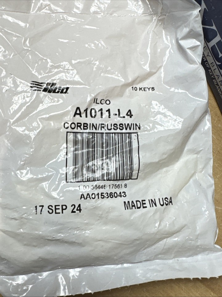 50 QTY - Ilco A1011-L4 Nickel/ Brass Corbin/ Russwin Key Blank LOT | eBay
