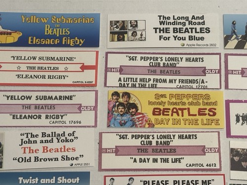 Vintage BEATLES Lot Of 70 JUKEBOX 45 RPM TITLE STRIP LABELS | eBay