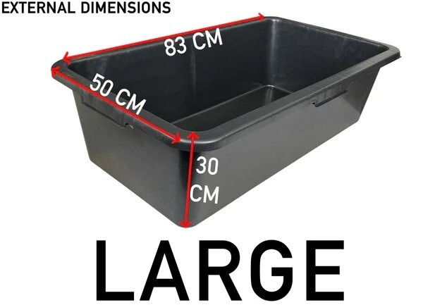 Plastic Mixing Tub 90L Multi Purpose Use Feed Bucket Equine Stable ...