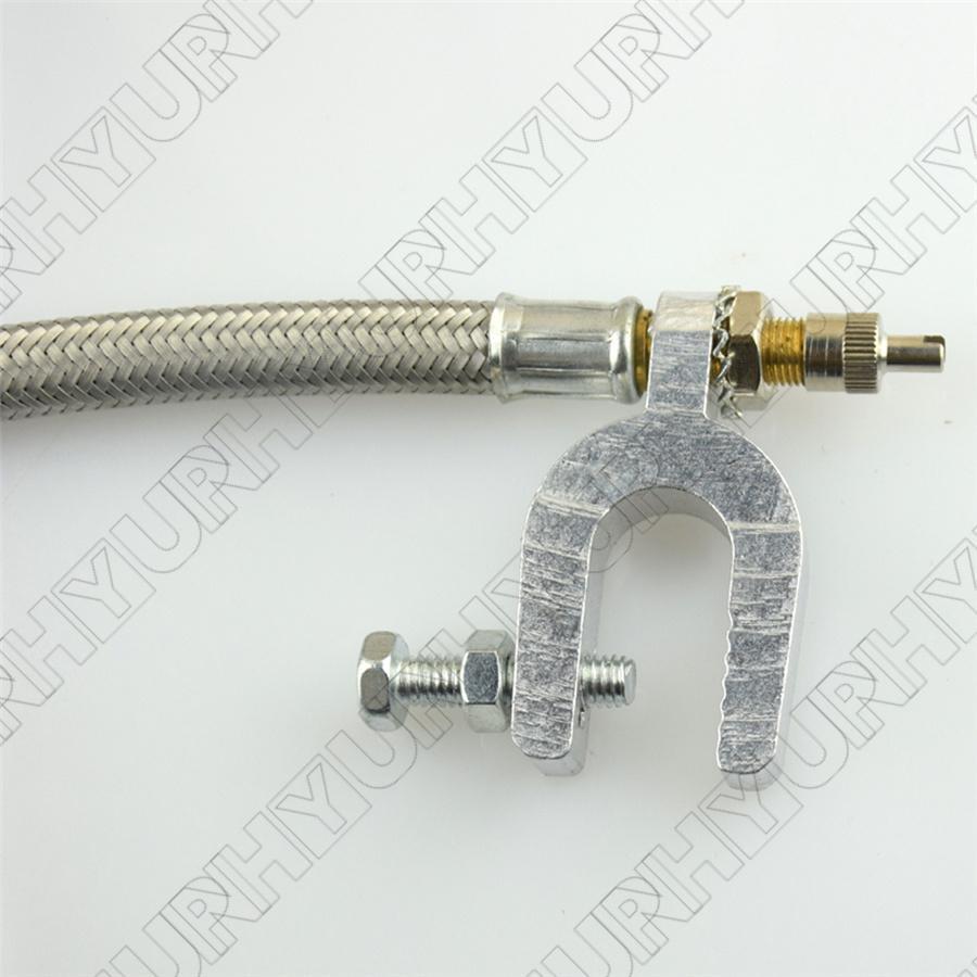 2Pcs 10" Braided Stainless Steel Dual Tire Valve Stem Extensions RV ...