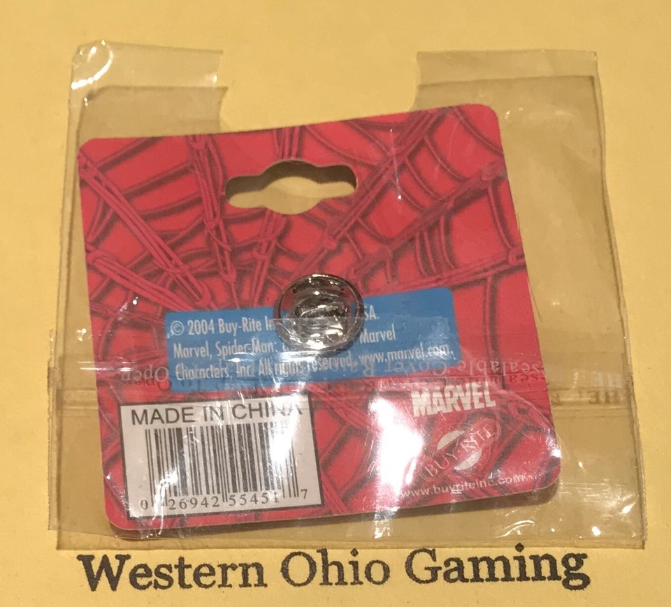 2004 Marvel Spider-Man Ivory Silver Tac Pin NEW Hat Lapel Pinback | eBay