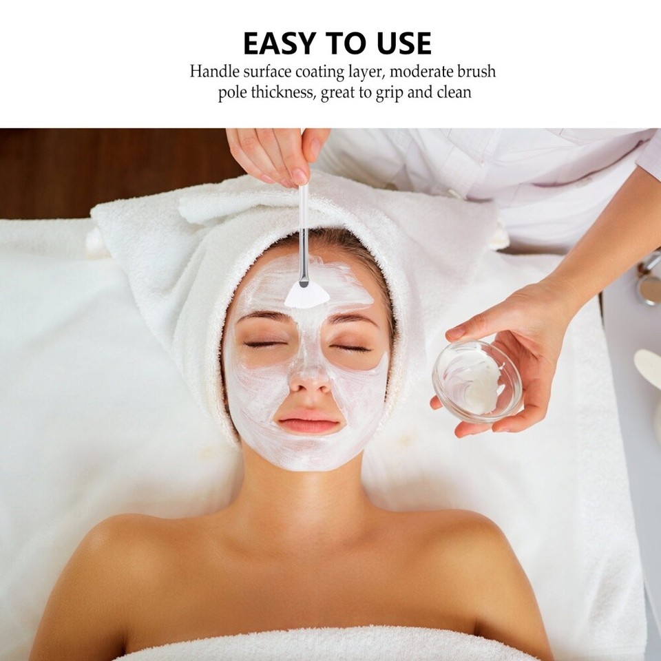 3 Pieces Facial Bowl Chemical Peel Brush and Face Mask Tool Beauty Fan ...