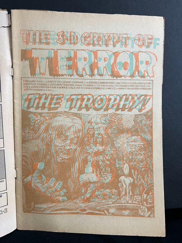 Tales From the Crypt of Terror #2 EC COMIC 3D '54 no glasses Pre-code ...