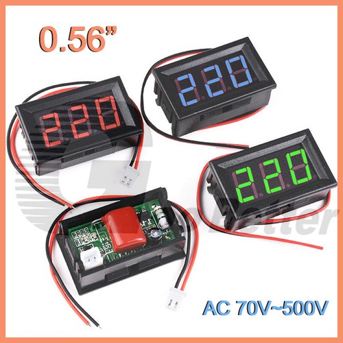 LED Display Digital Voltmeter Car Gauge Voltage Panel Meter 2 Wire AC ...