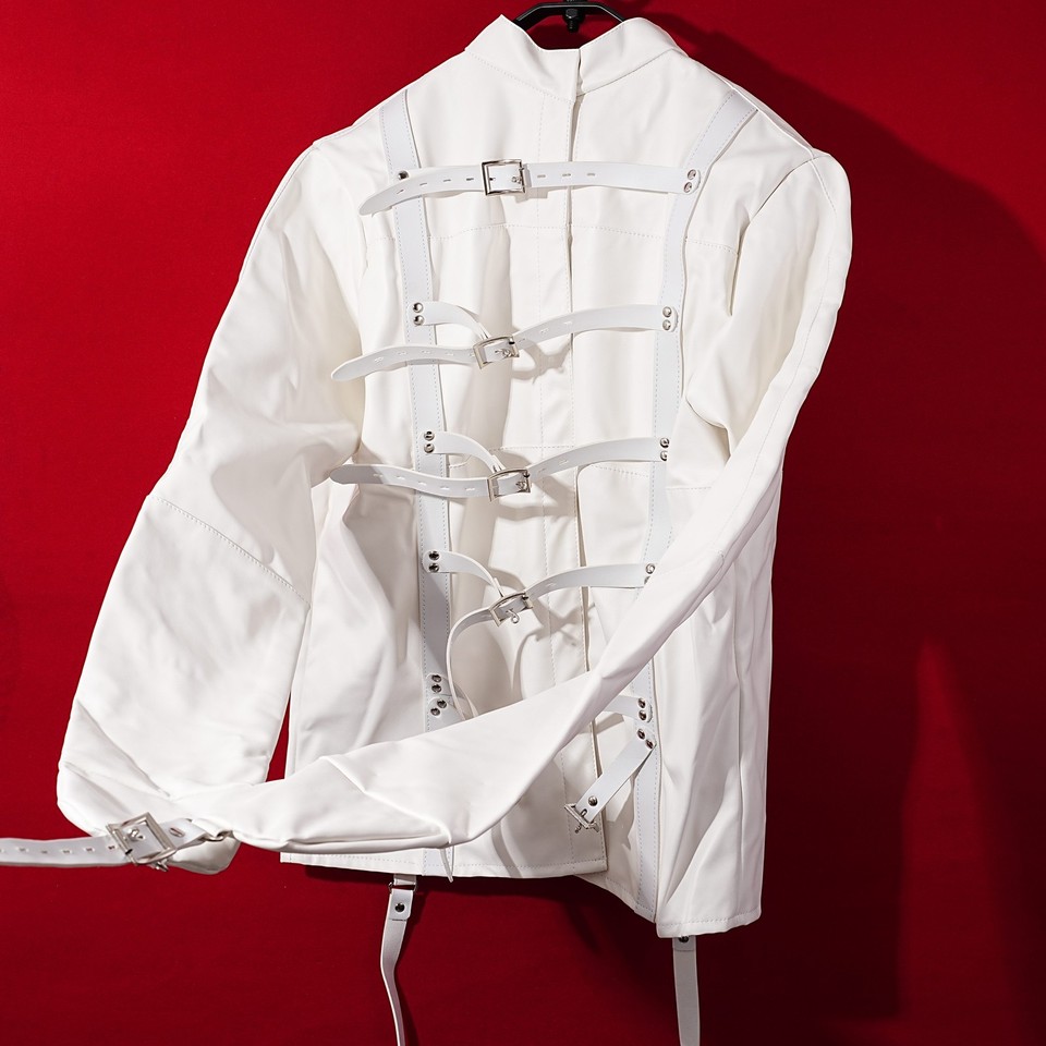 USA Asylum Straight Jacket Costume S/M L/XL BODY HARNESS Restraint ...