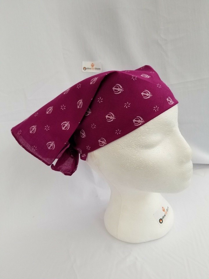 Sikh Punjabi PURPL Khalsa Khandas bandana Head Wrap Gear Rumal ...
