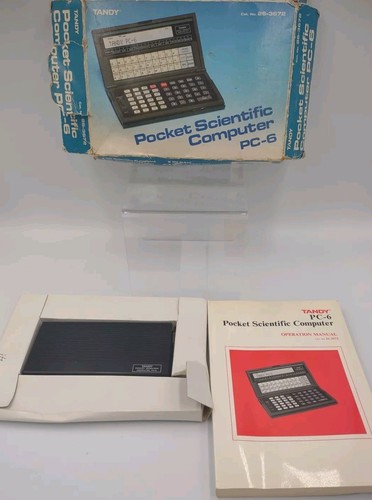 1985 Tandy PC-6 Programmable Pocket Scientific Computer W/ Manual & Box ...