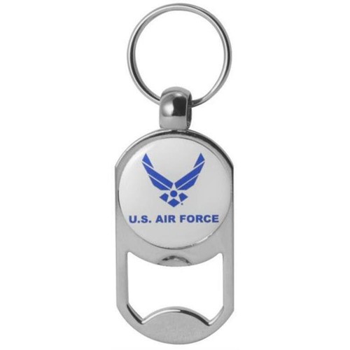 MILITARY AIR FORCE METAL KEY CHAIN KEY RING BOTTLE OPENER U.S AIR FORCE ...