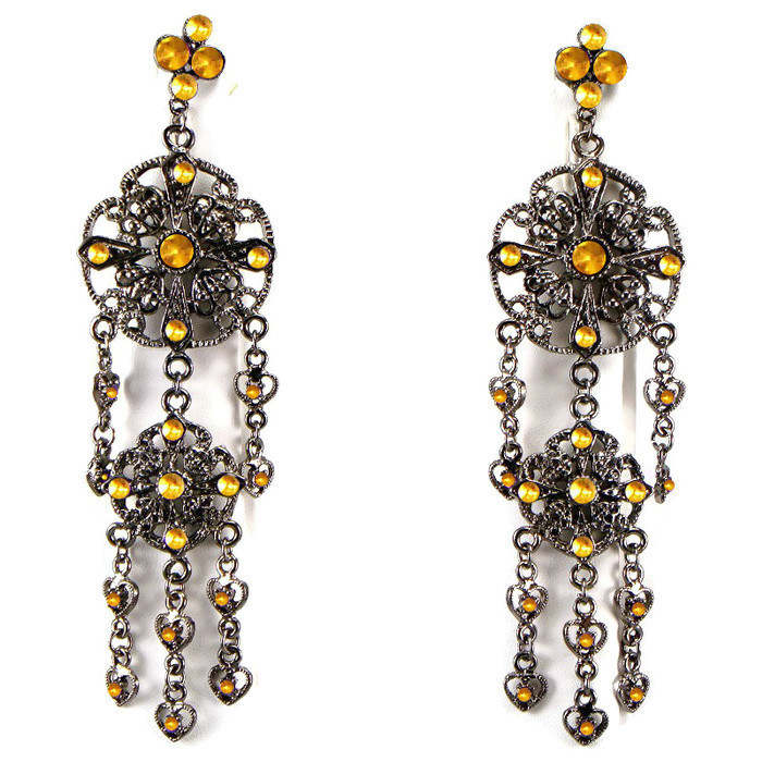 Vintage Deco Chic Red Carpet Gypsy Wicca Goth Bling Statement ...