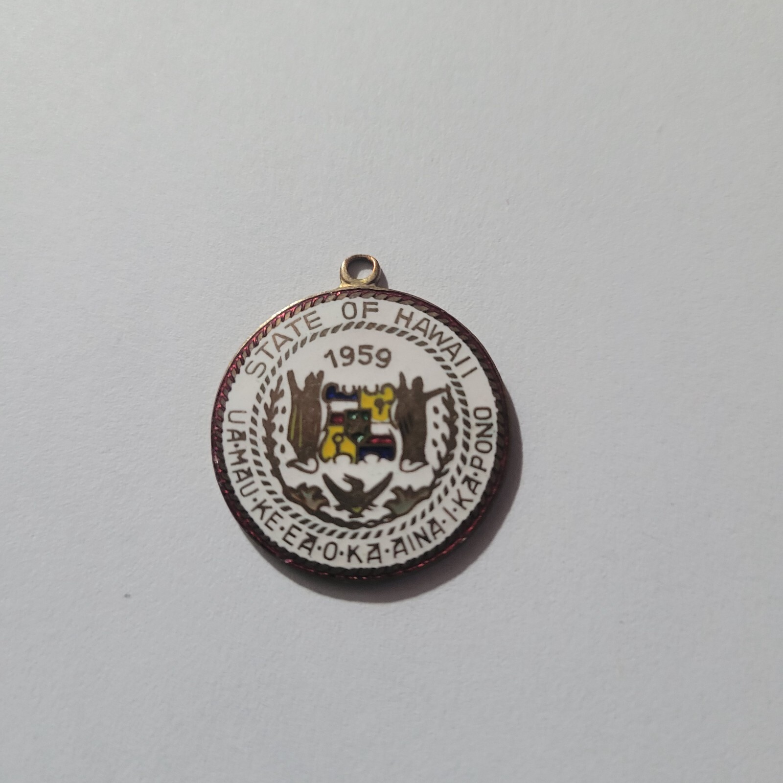 RARE Vintage 1959 HAWAII Code Of Arms Pendant Medalli… - Gem