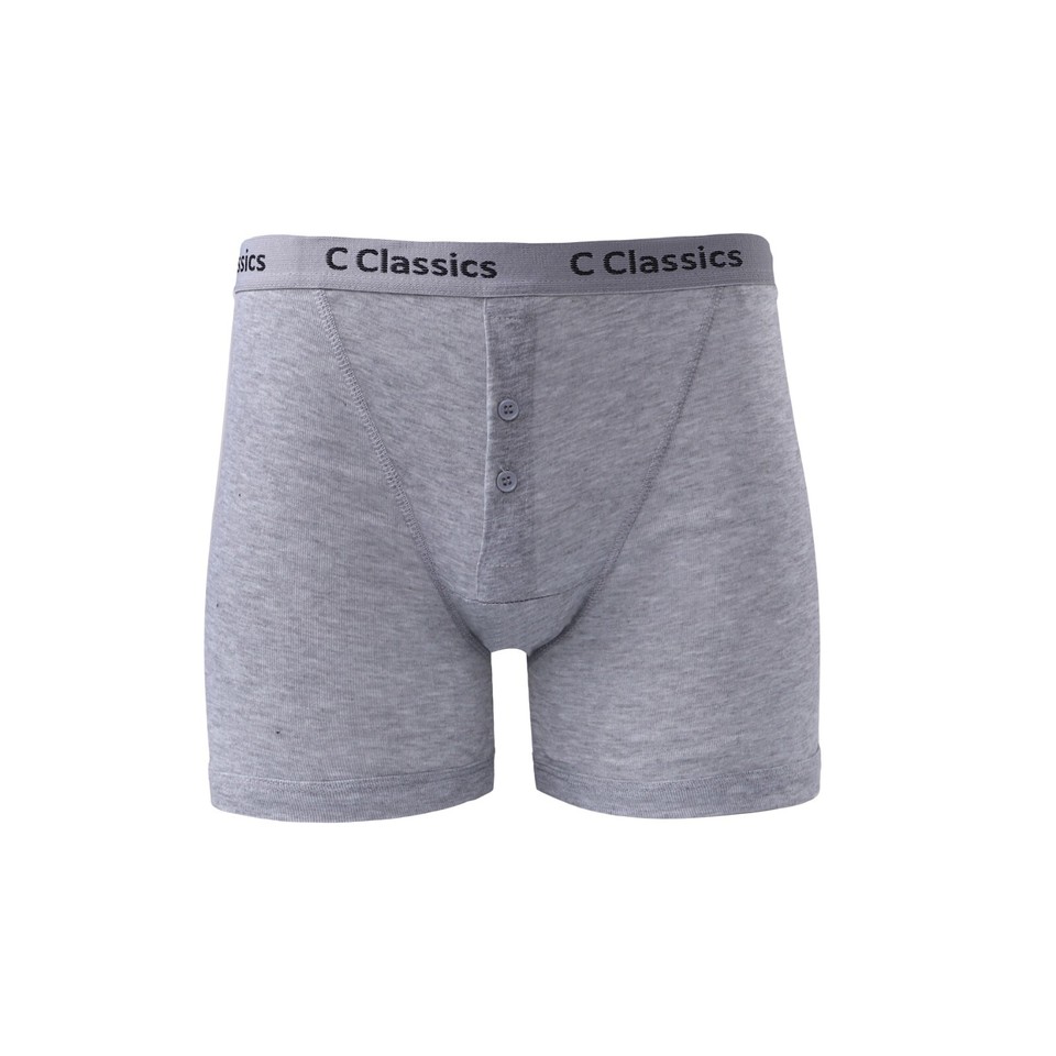 3/6 Pack Men's Boxer Shorts Soft Cotton Button Fly Underwear Underpants ...