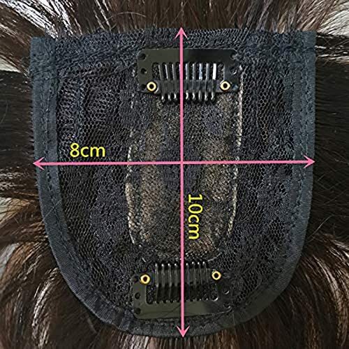 Women's 100% Real Human Hair Topper Toupee Clip Hairpiece Bangs Bob Top ...