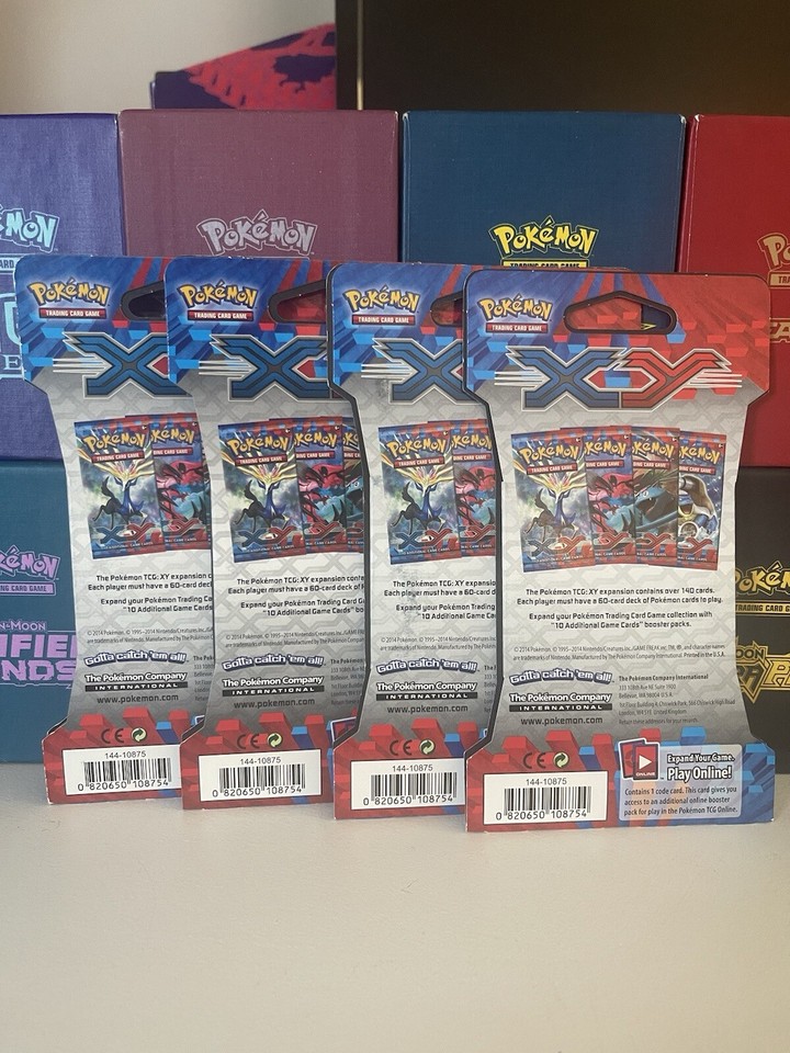 2014 Pokemon TCG - XY Base Set Sleeved Booster Pack 4x - Art Set - New ...