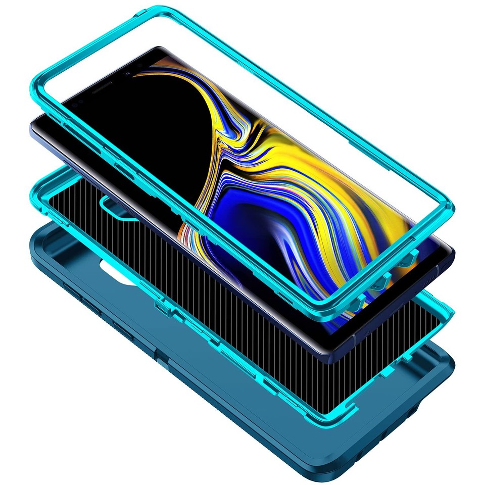 For Galaxy Note 9 Case,Shockproof 3-Layer Full Body Protection [Without ...