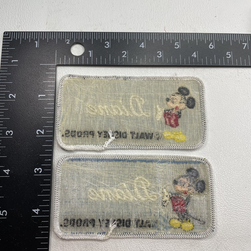 Vtg 2 AS-IS-BAD-STITCH! 1980s Walt Disney Mickey Mouse NAME DIANE ...
