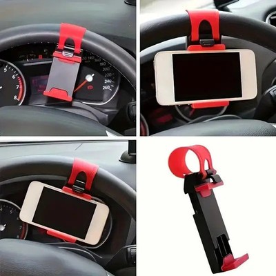 Car Steering Wheel Mobile Phone Mount Holder For Universal Cell Mobile ...