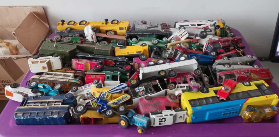 ORIGINAL VINTAGE DIECAST JOB LOT CARS TRUCKS etc DINKY CORGI MATCHBOX ...